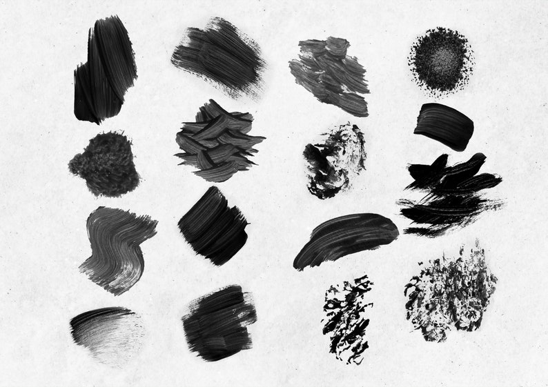 140 Brushstroke Photoshop Brushes Brushstrokes Photoshop - Etsy