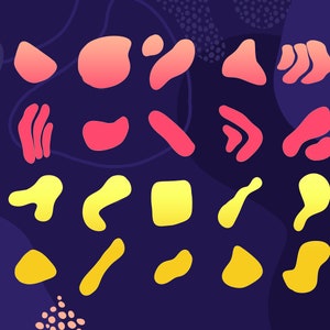 177 Organic Shapes Procreate Stamps - Etsy