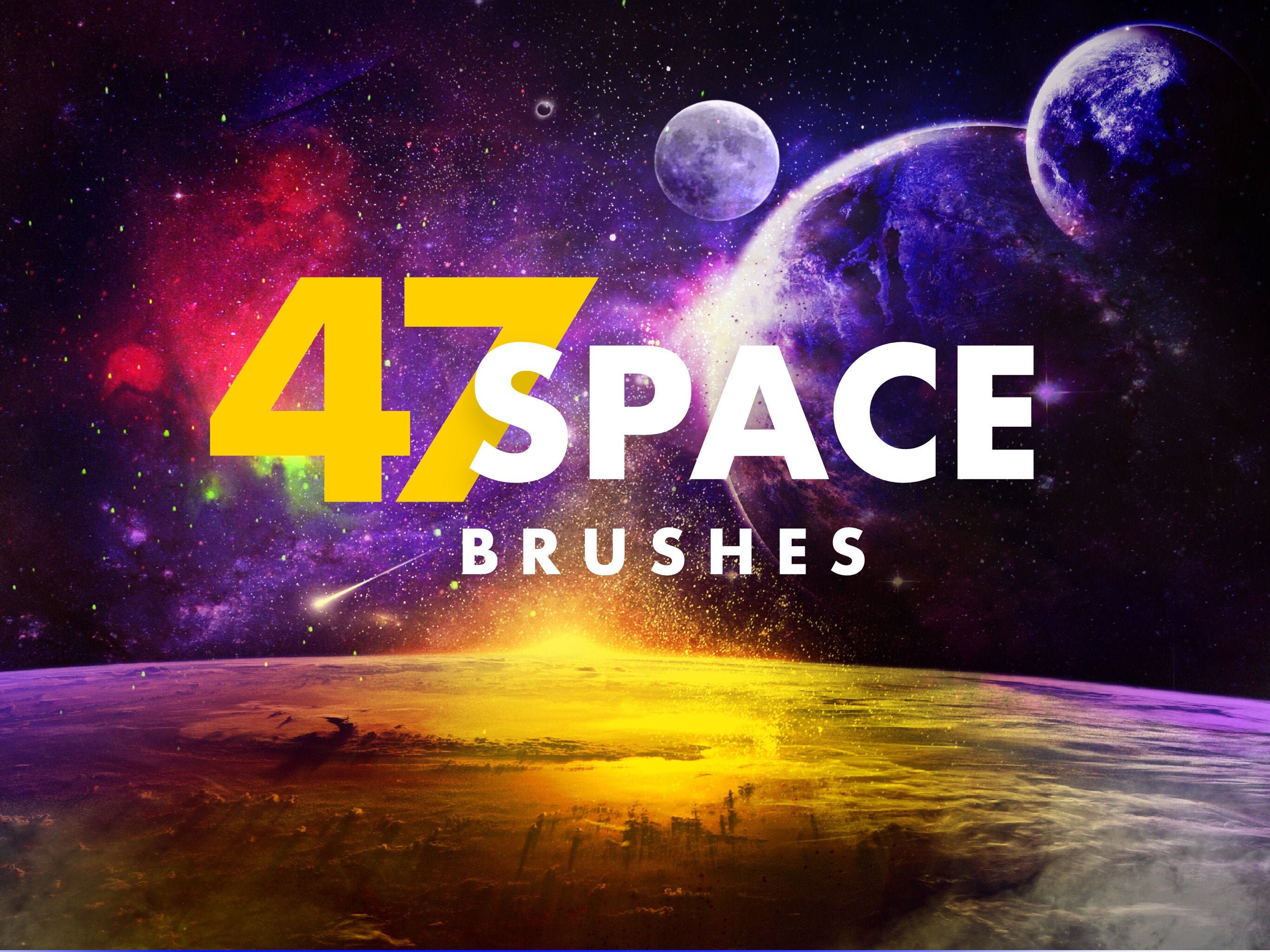 47 Space Procreate Stamps | Etsy