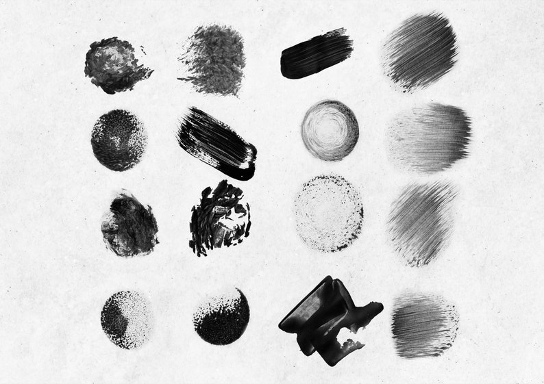 140 Brushstroke Photoshop Stamps: High-resolution ABR Brushes - Etsy