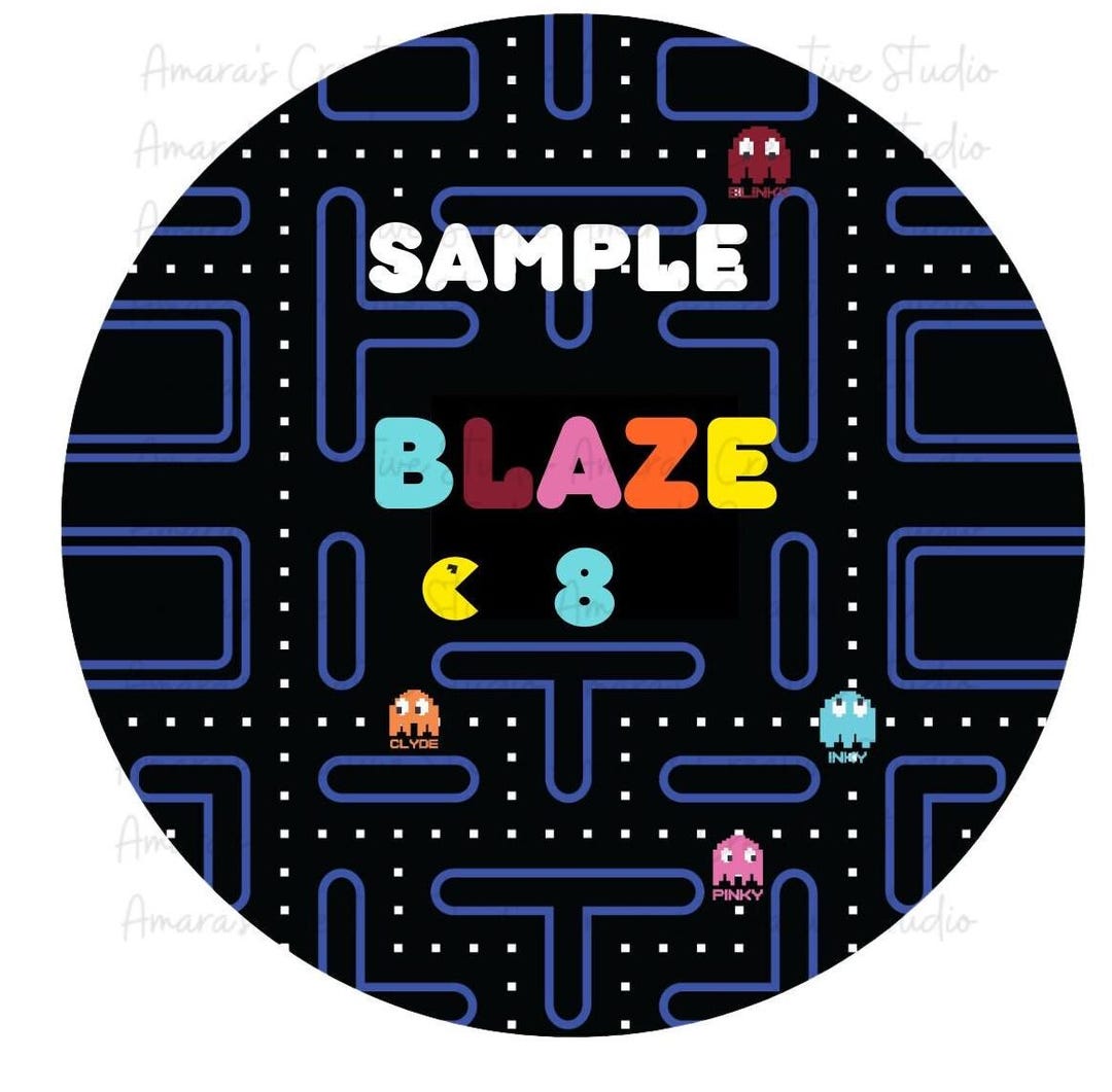 Pacman Printable Stickers 1.5 Birthday Stickers, School, Many Uses! - Etsy