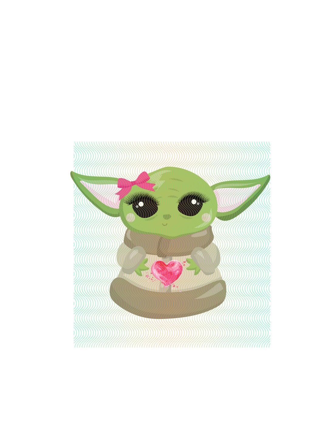 Baby Yoda, Baby Yoda With Heart, Baby Yoda Baby Girl, Baby Yoda Baby ...