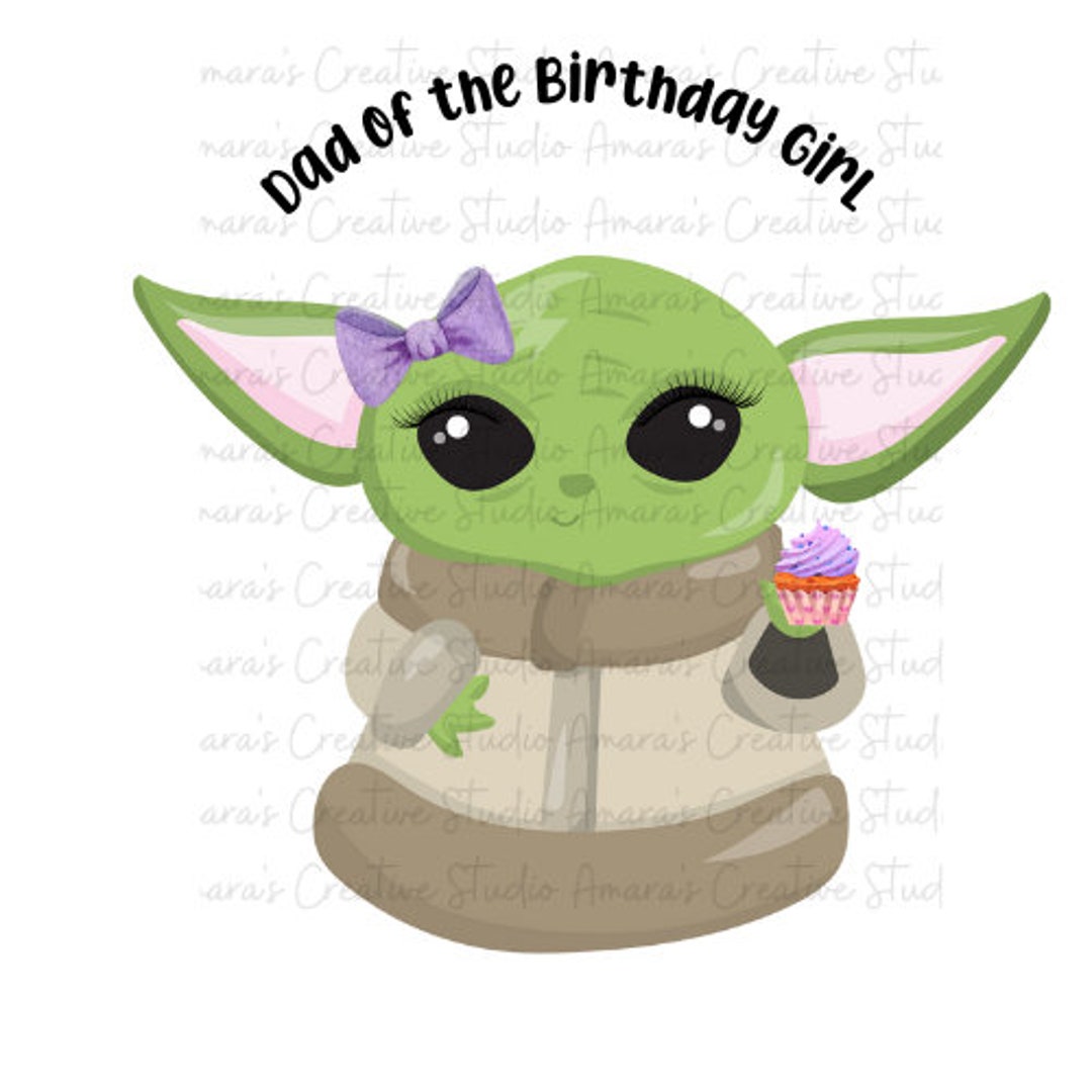 Baby Yoda Girl, Baby Yoda Girl, Purple Cupcake Yoda, Mandalorian, Star ...