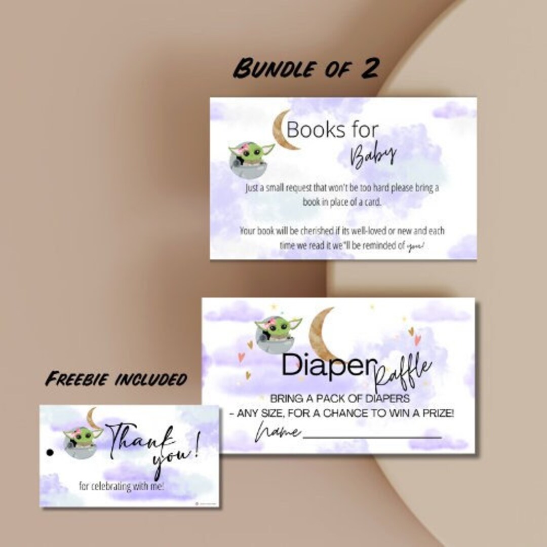 Baby Yoda Girl Books for Baby Cards, Baby Yoda, Printable, Baby Yoda ...