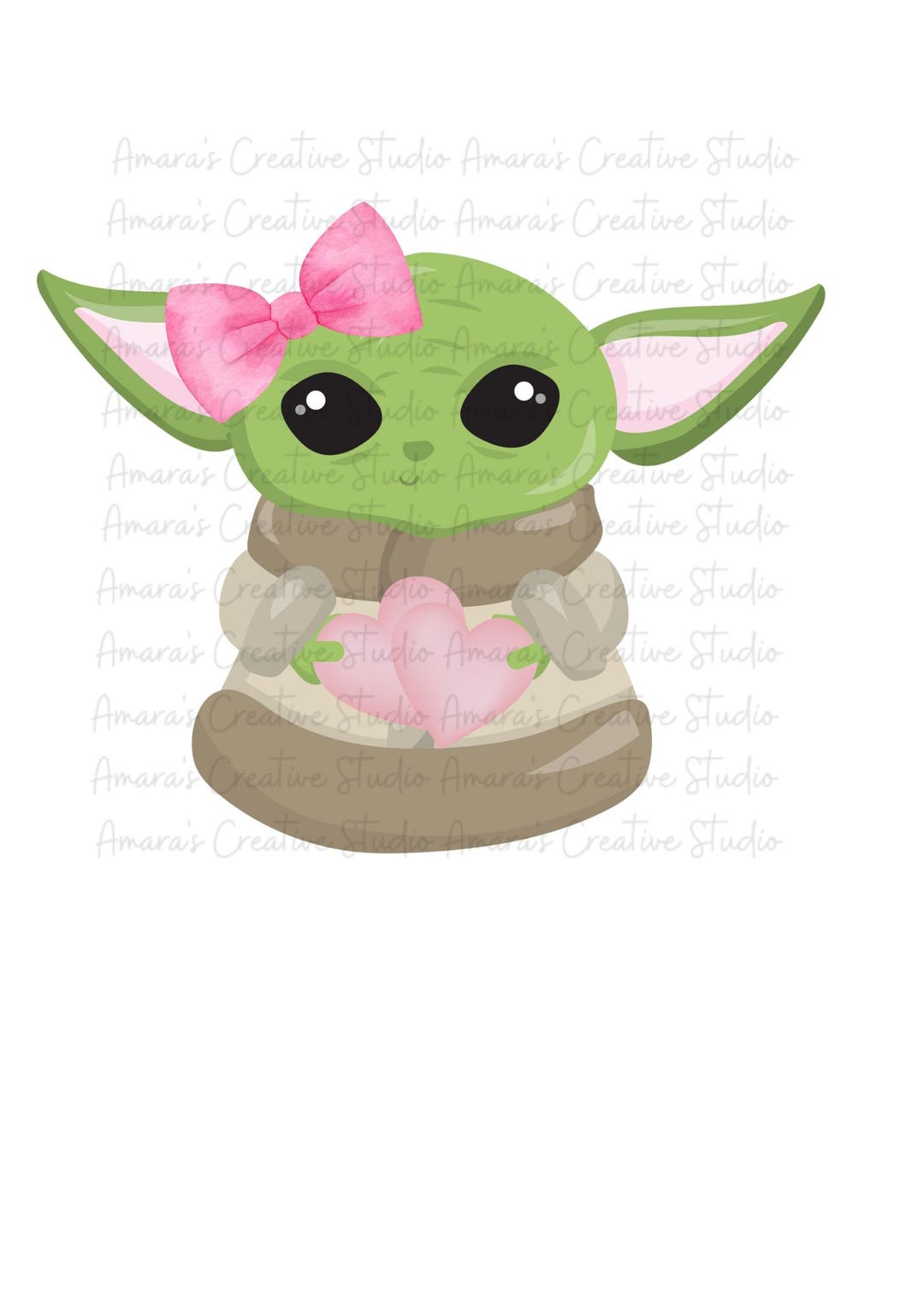 Baby Girl Yoda PNG, No Lashes, Baby Shower, Baby Yoda Birthday Girl ...