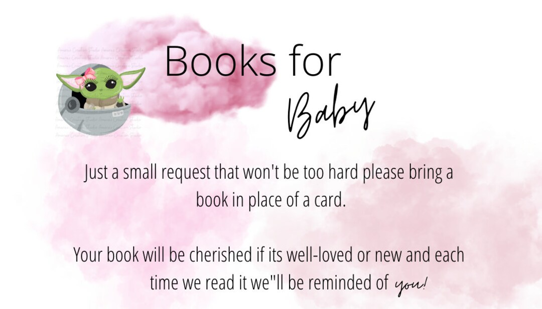 Baby Yoda Girls Books for Baby Cards, Baby Yoda, Printable, Baby Yoda ...