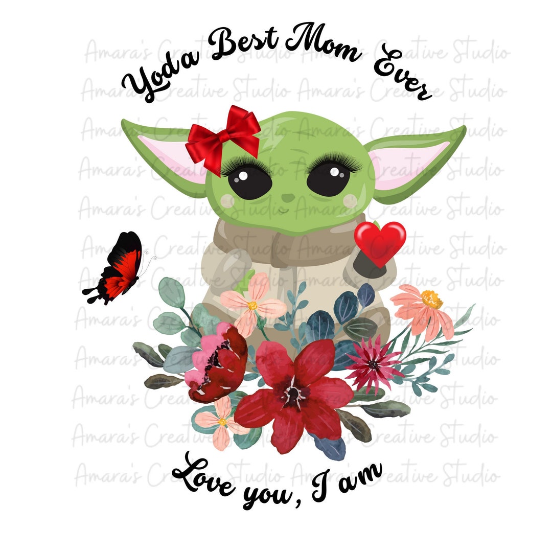 Baby Yoda Girl With Ring of Flowers, Bundle Set of 2, Starwars ...