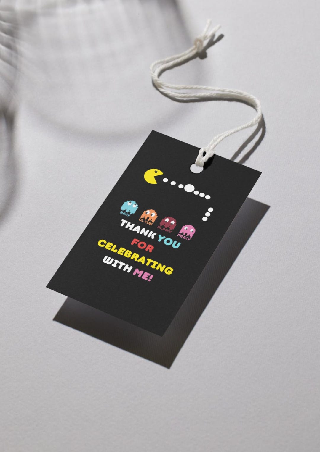 Pacman Birthday Thank You Gift Tags (printable) - Etsy