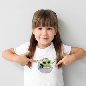 Baby Girl Yoda PNG No Lashes Baby Shower Baby Yoda Birthday - Etsy