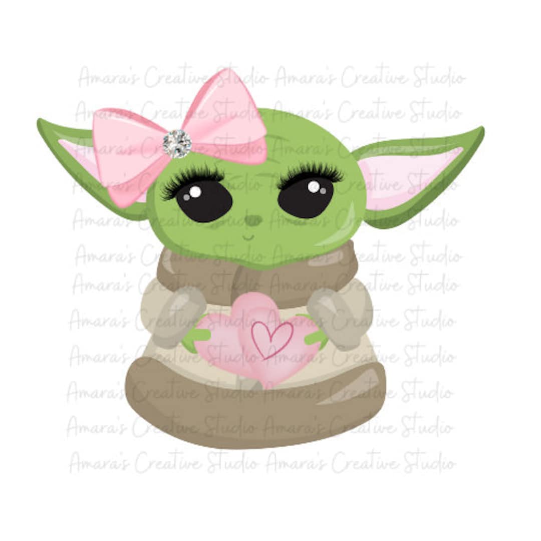 Baby Yoda Valentines, Baby Yoda Girl, Valentines Day, Mandalorian, Star ...