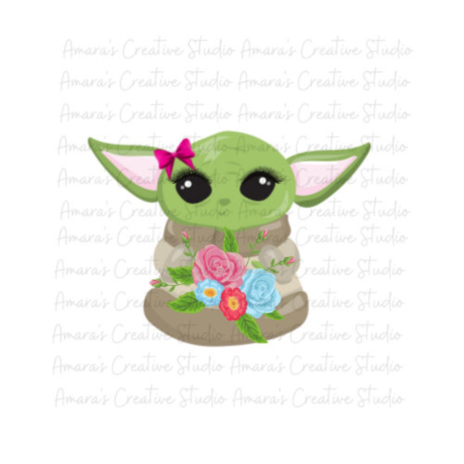 Baby Yoda Girl Birthday Girl Birthday Yoda Girl Clip Art - Etsy