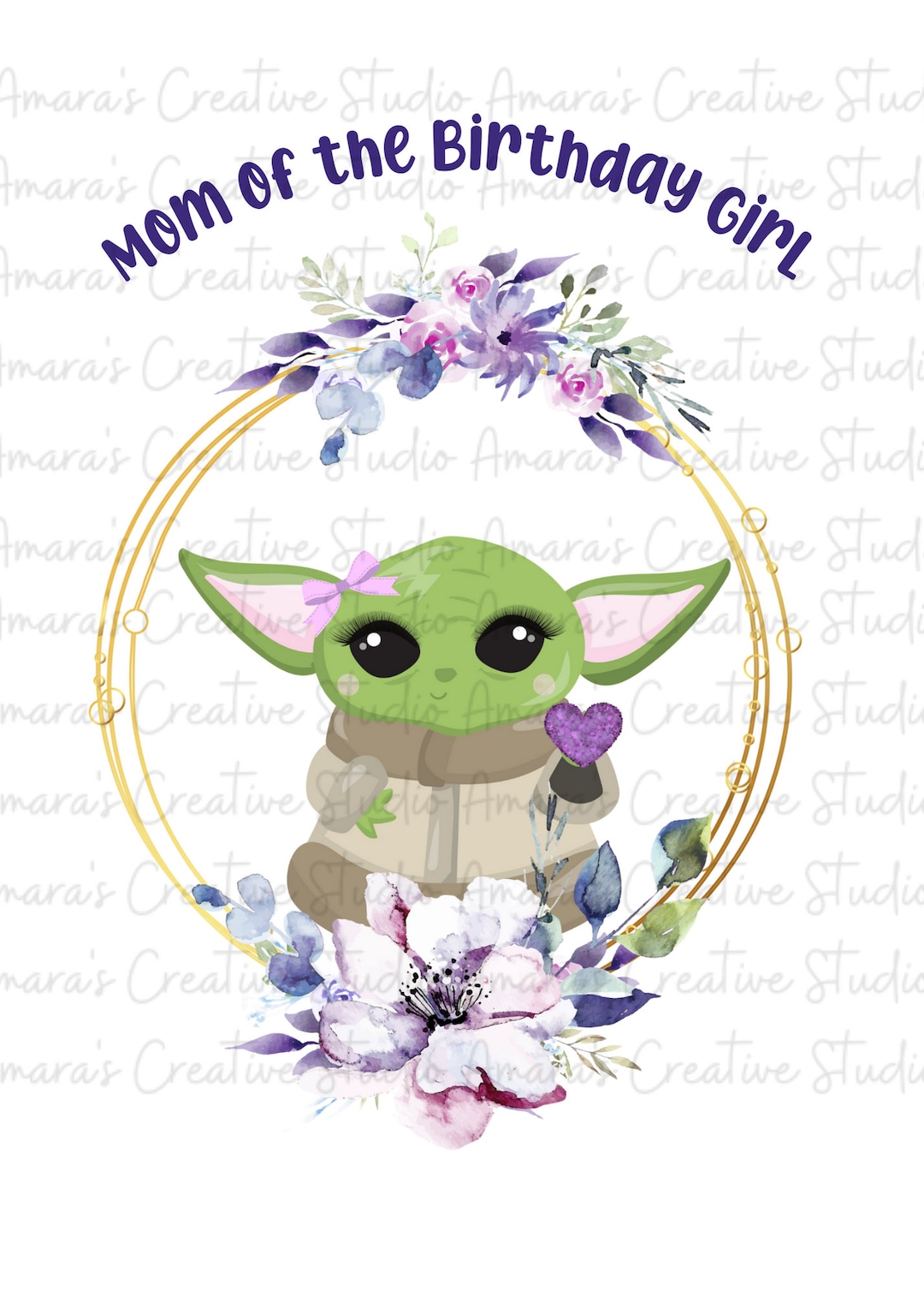 Baby Yoda Girl, Baby Yoda Girl, Purple Cupcake Yoda, Mandalorian, Star ...