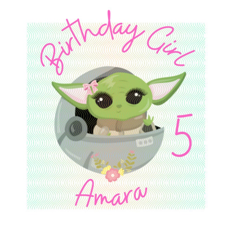 Baby Yoda Girl Birthday Girl Birthday Yoda Girl Clip Art - Etsy