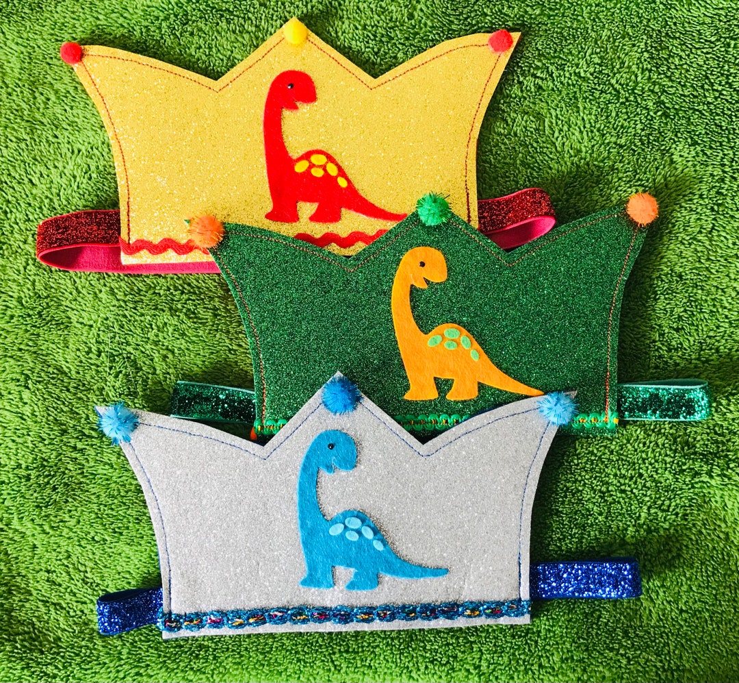Kids Party Hats, Dinosaur Party, Kids Dinosaur Crown, Dinosaur Hat ...