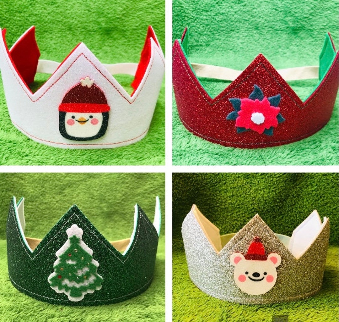 Christmas Party, Cracker Crowns, Reusable Crowns, Fabric Crowns, Party ...