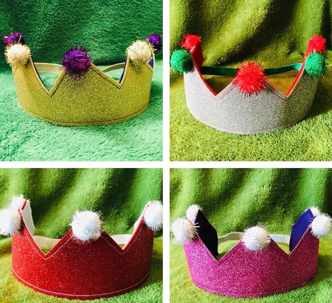 Christmas Party, Cracker Crowns, Reusable Crowns, Fabric Crowns, Party ...