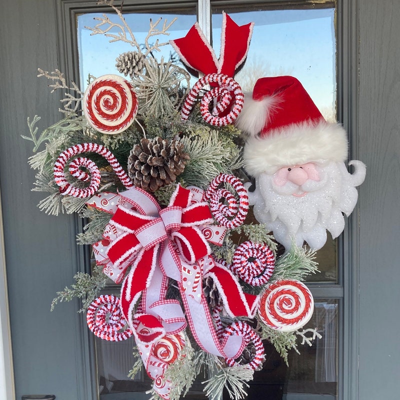 Santa Wreath - Etsy