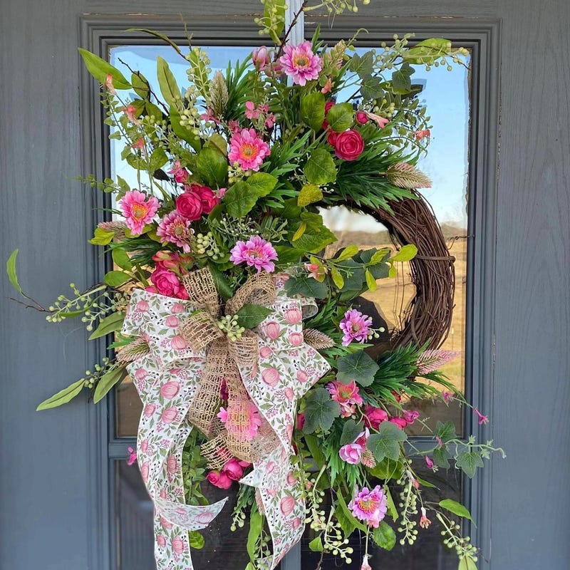 Spring Door Wreath - Etsy