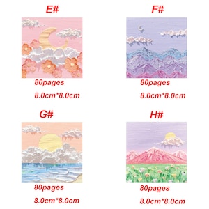 Oil Painting Landscape Sticky Notes, Self-stick Note Pads for Easy to ...