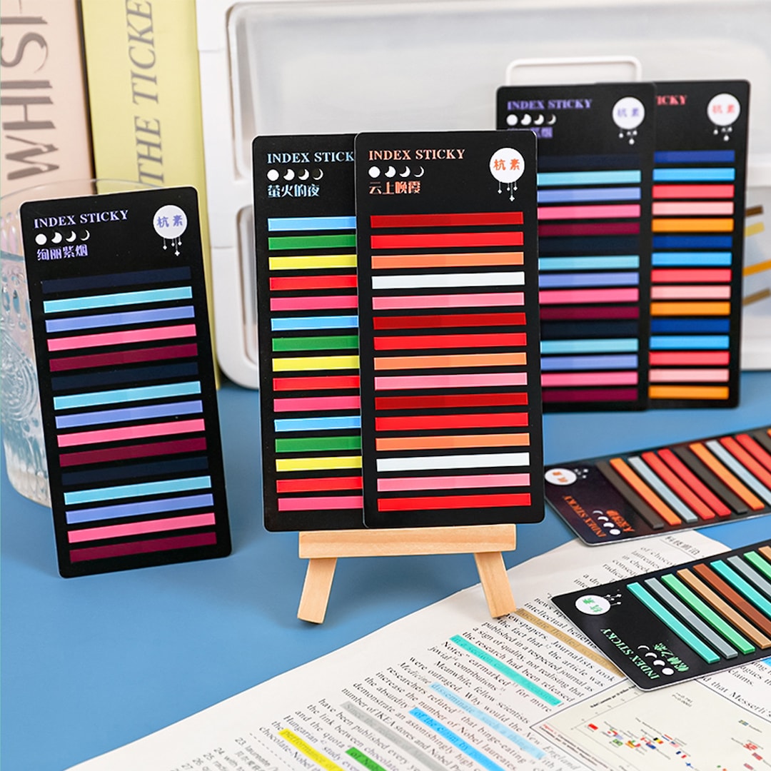 Book Tabs,translucent Sticky Notes Tabs,highlighter Strips Tape Long ...