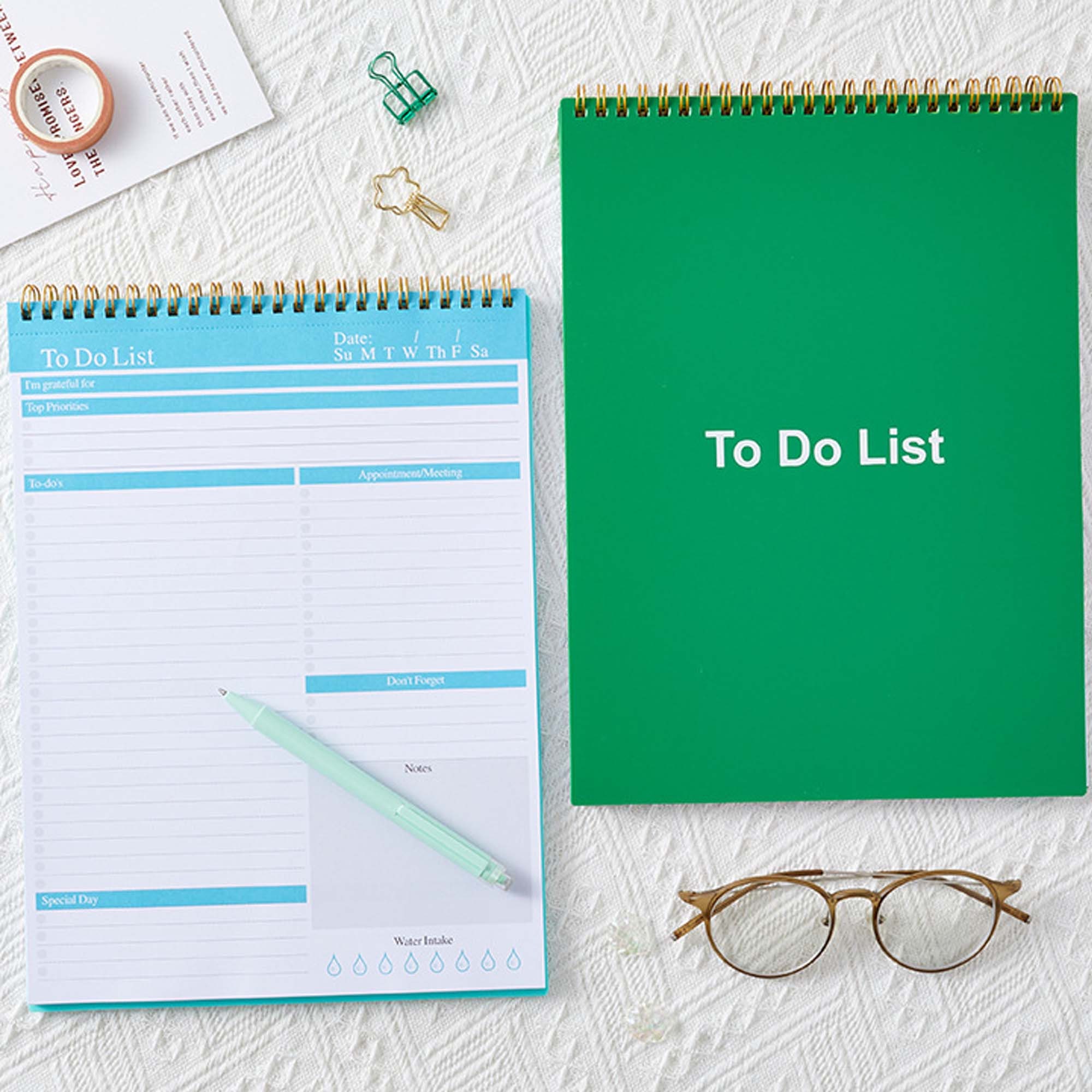 To Do List Notepad,spiral Bound Undated Daily Planner,52 Sheets 8.5 X ...
