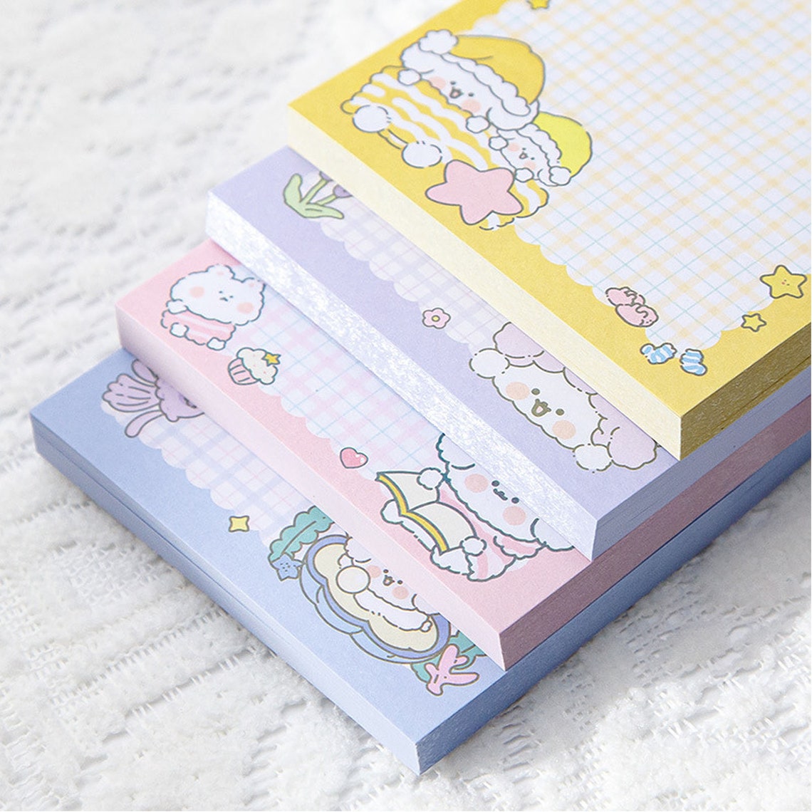Cute Sticky Notes, Kawaii Sticky Notes Cute Stationary 8.0x8.0 CM ...