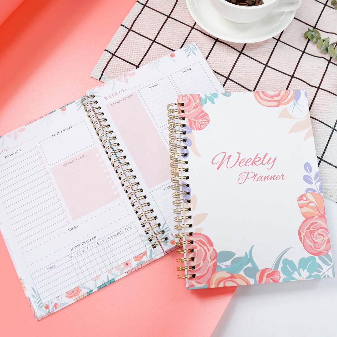 Floral Weekly Planner: Undated A5 To-do List Notebook - Etsy
