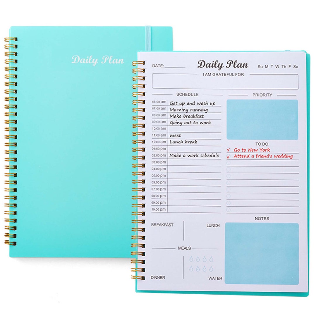 Daily Planner, Undated Daily Planner Notepad With Hourly Schedule ...