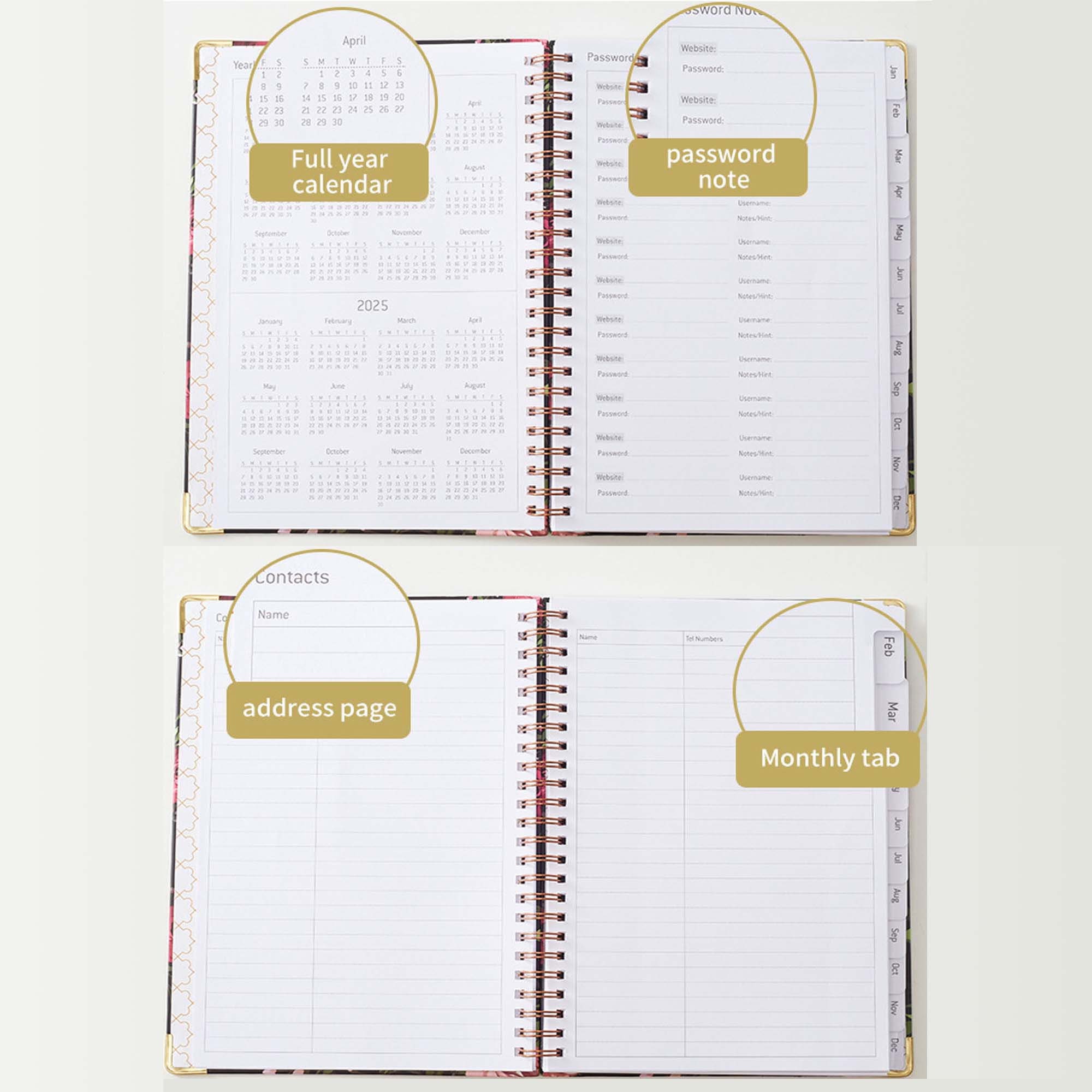 2024 Planner Spiral Boundplanner 2024 Weekly and Monthly,6.2 X 8.2 ...