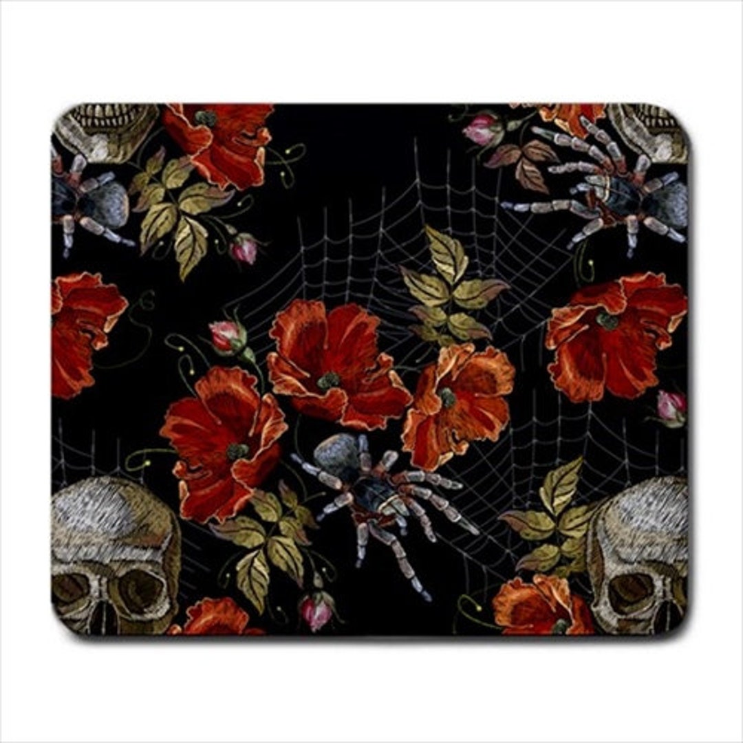 Skull Red Rose Spider Web Pattern Spiderman Insect Creepy - Etsy