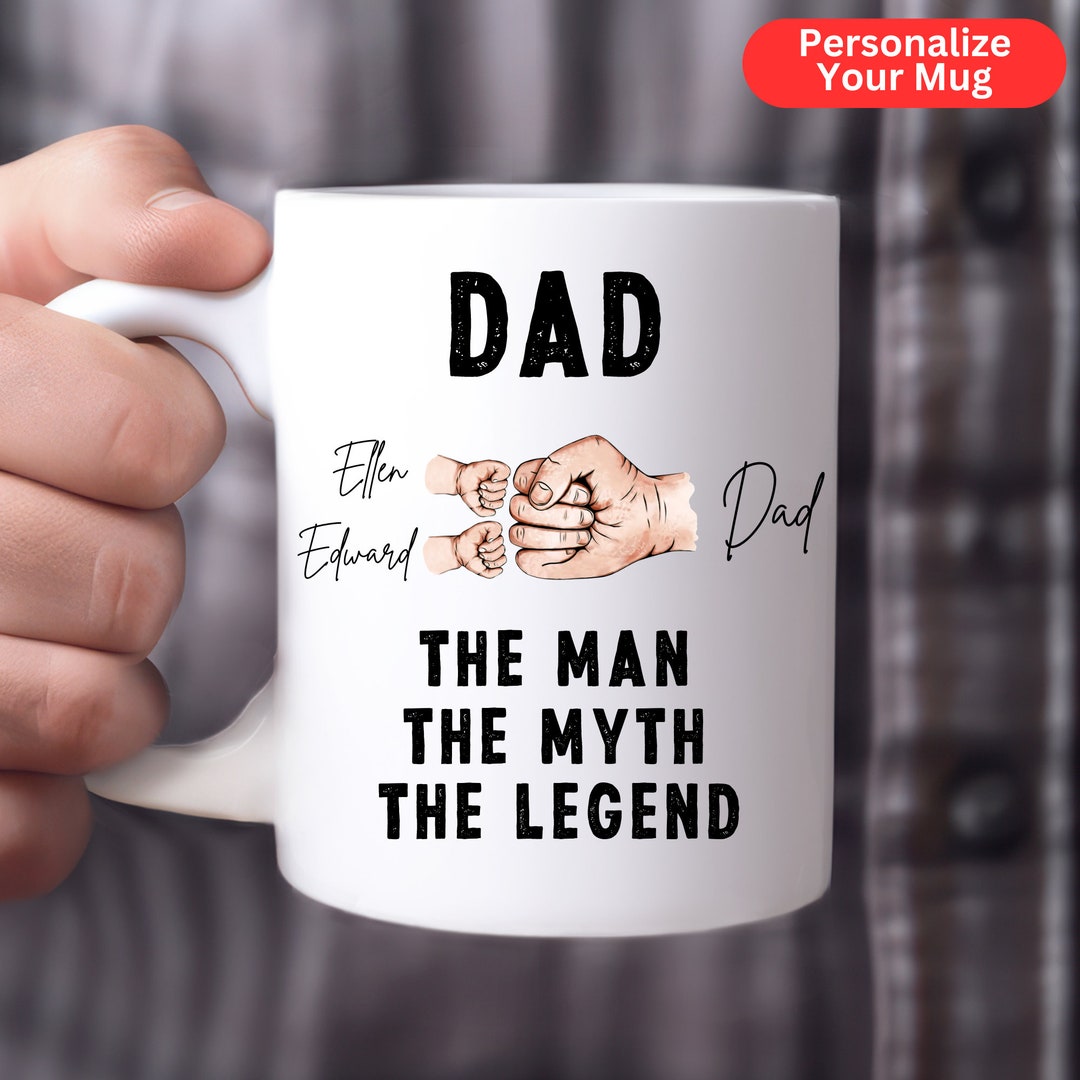 Personalized the Man the Myth the Legend Fist Bump Mug, Custom Fist ...