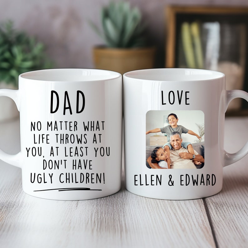 Personalized Ugly Child Mug, Custom Photo Ugly Children Black White ...