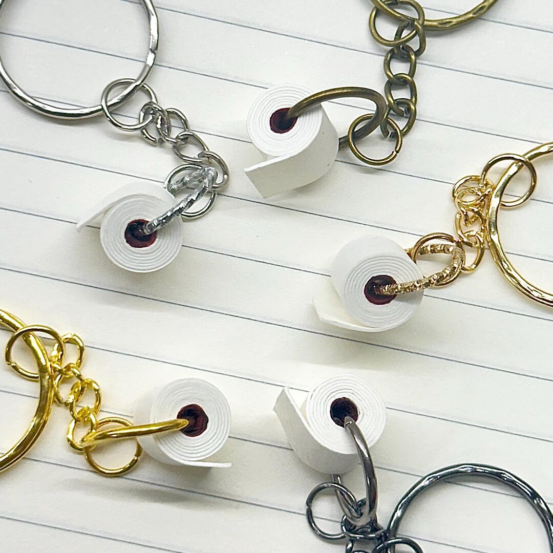 Realistic Toilet Paper Roll Keychain - Etsy