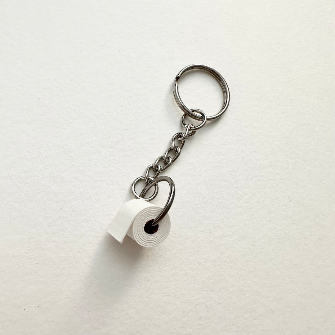 Realistic Toilet Paper Roll Keychain - Etsy