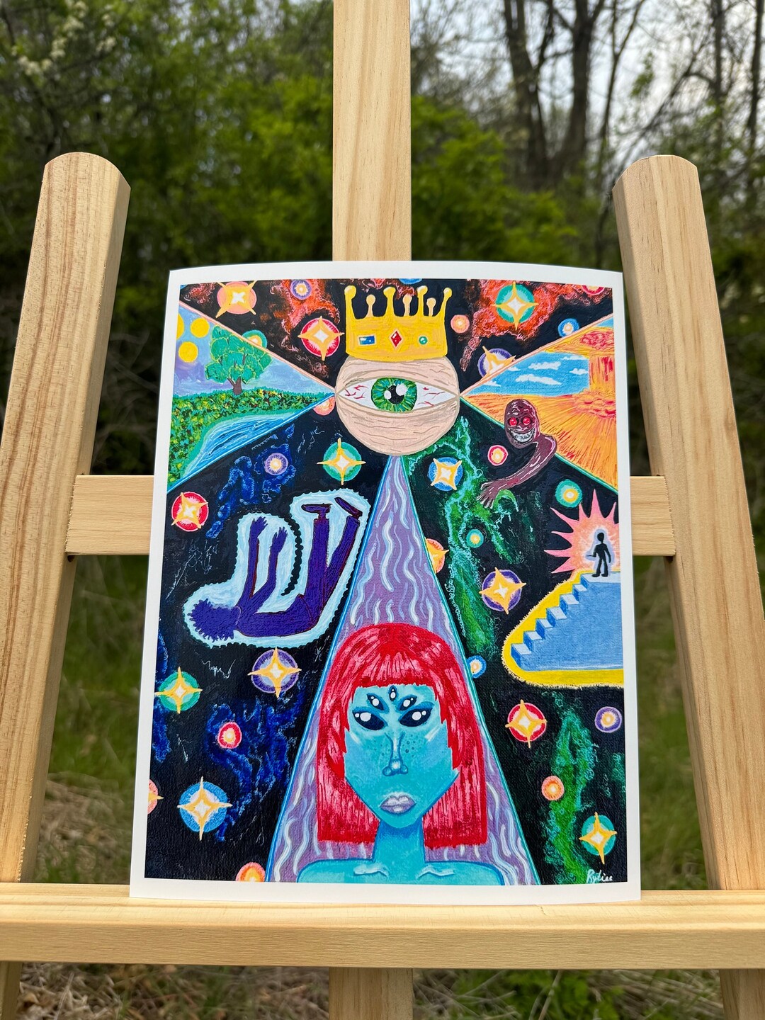 Eye of the Dimensions Art Print, Trippy Art Print, Surreal Art Print ...