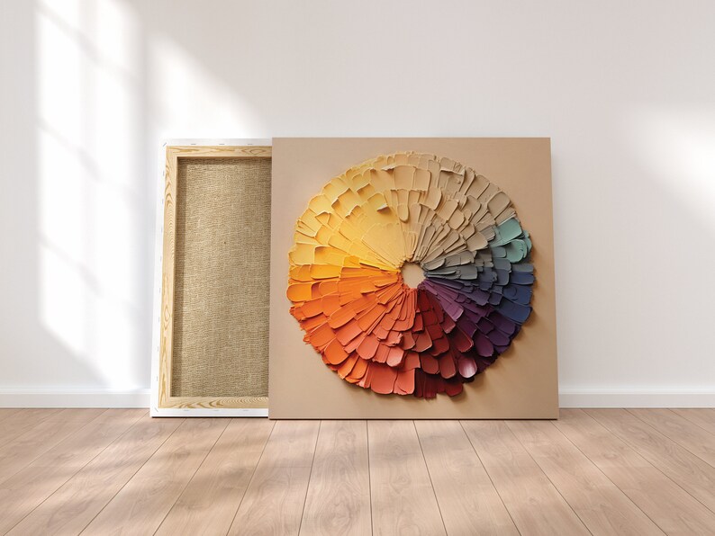 Color Theory Printable Wheel Earth Tones Home Decor Wall Art Digital ...