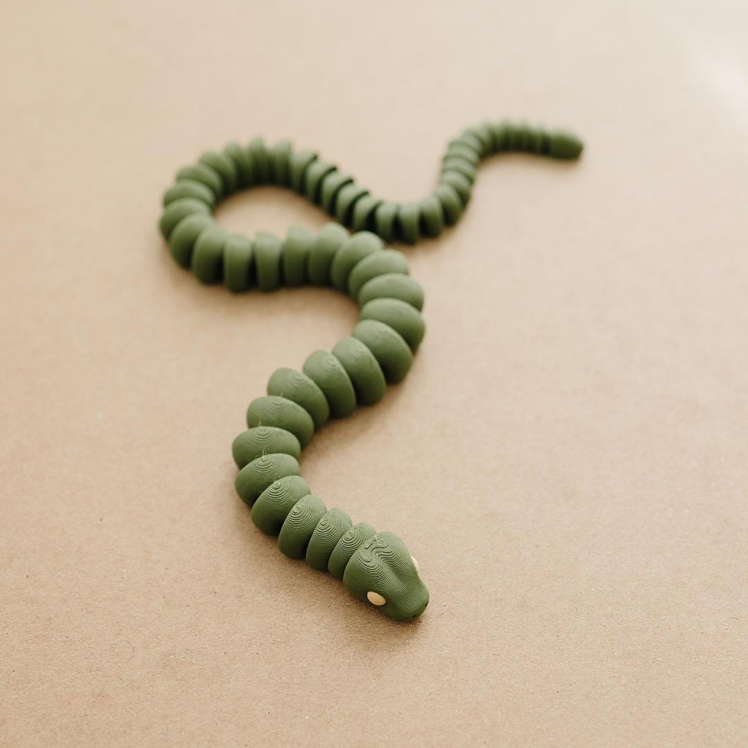3D Printed Sensory Fidget Snakes Articulated Snakes Flexible Snake 3D ...