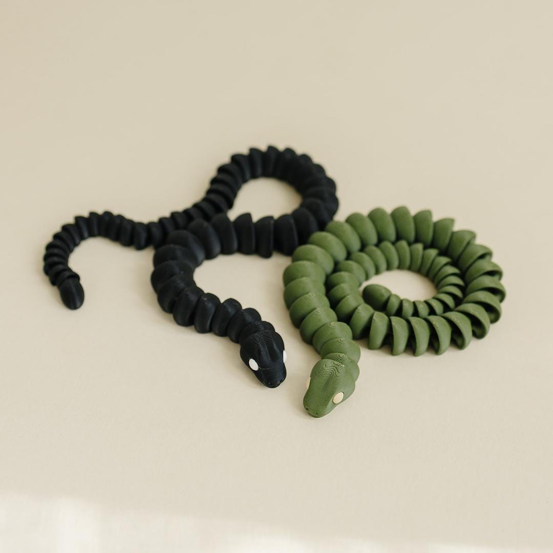 3D Printed Sensory Fidget Snakes Articulated Snakes Flexible Snake 3D ...