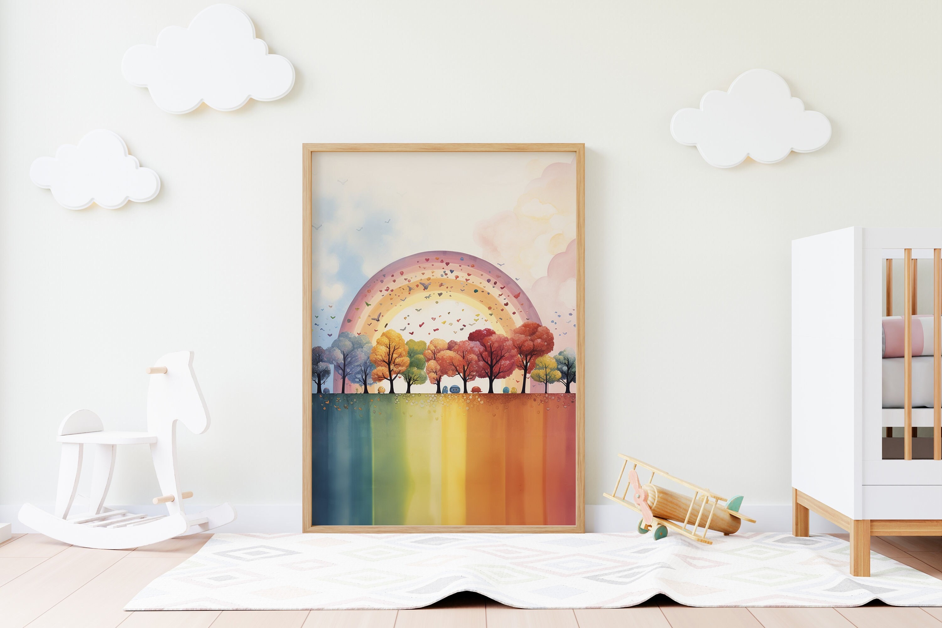 Calm Corner Rainbow Printable | Rainbow Decor | Toddler Wall Art ...