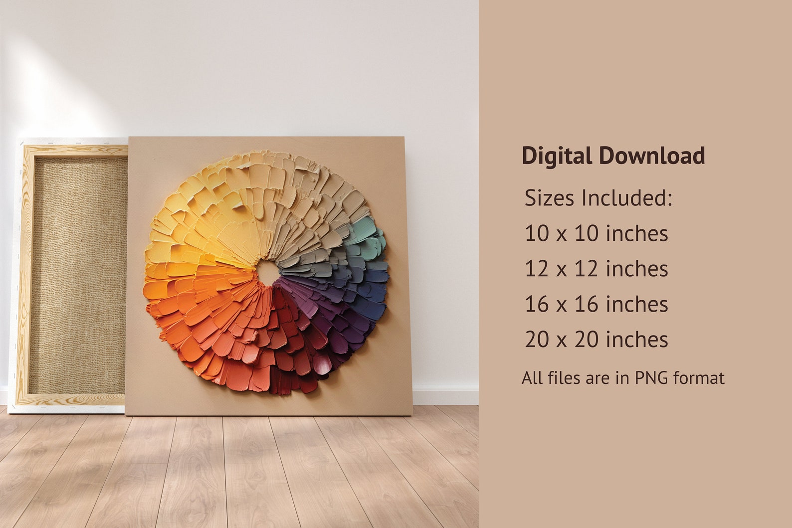 Color Theory Printable Wheel Earth Tones Home Decor Wall Art Digital ...