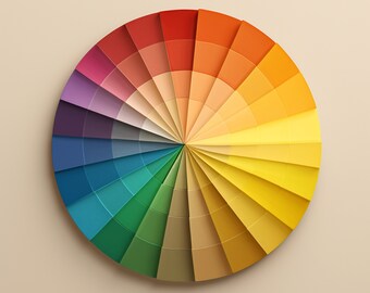Color Theory Printable Wheel Earth Tones Home Decor Wall Art Digital ...