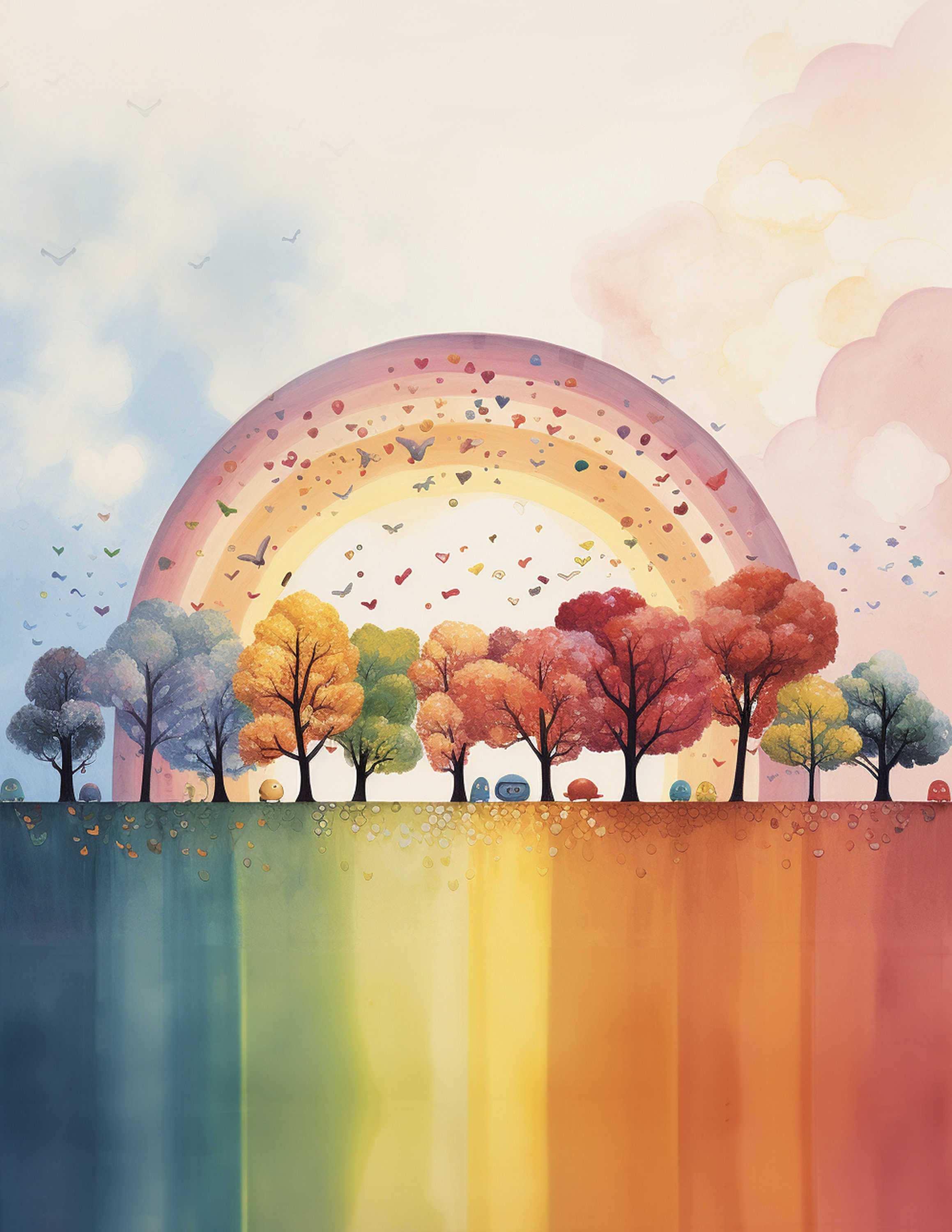 Calm Corner Rainbow Printable | Rainbow Decor | Toddler Wall Art ...