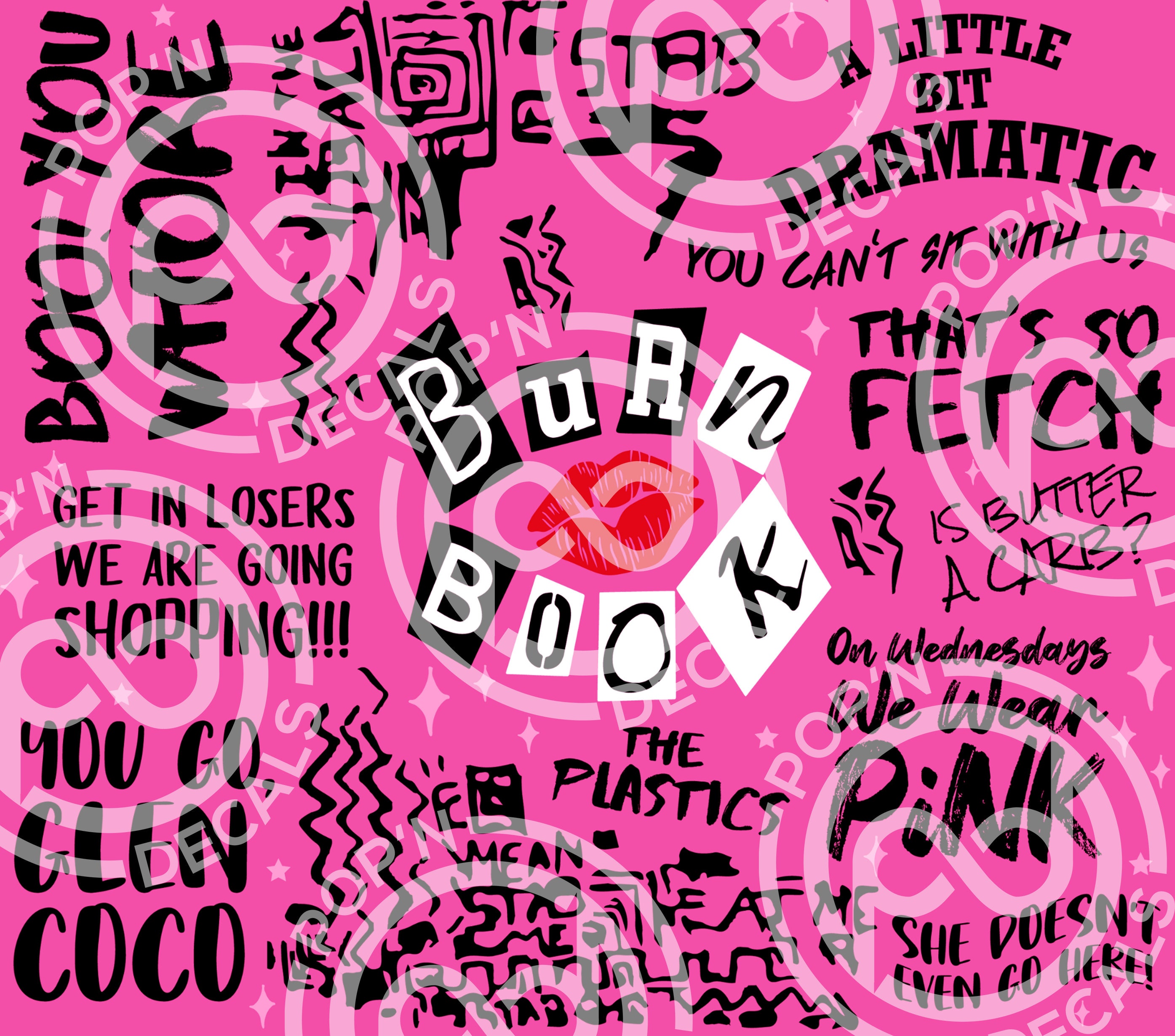 Mean Girls Burn Book 20oz Tumbler Design - Etsy