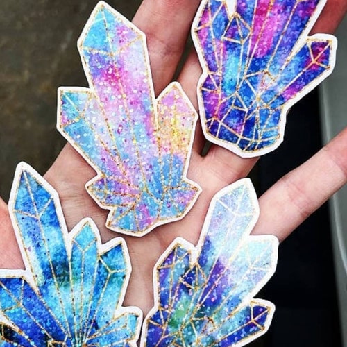 Sparkling Crystals Sticker Set Crystal Stickers Gemstones | Etsy