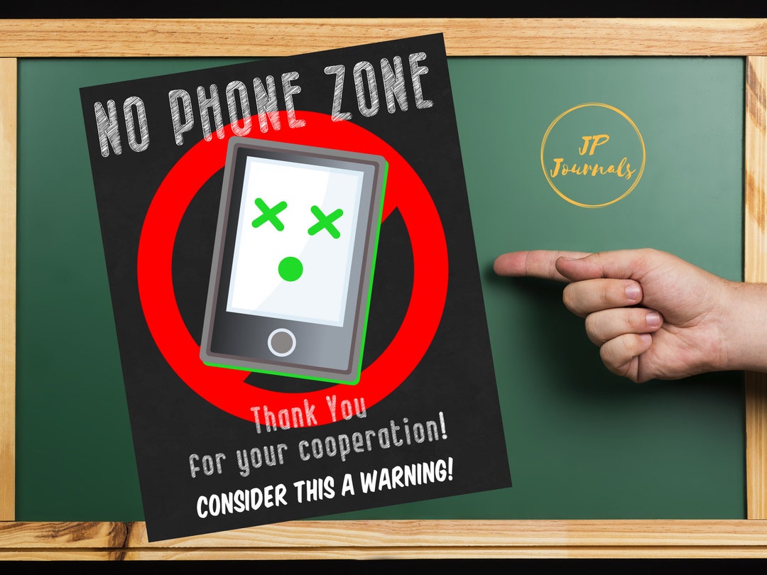 No Phone Zone No Cell Phones Printable Sign Perfect for Classrooms - Etsy