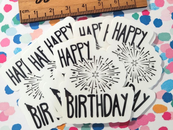 Happy Birthday Die Cut Filler Stickers by JP Journals | Catch My Party