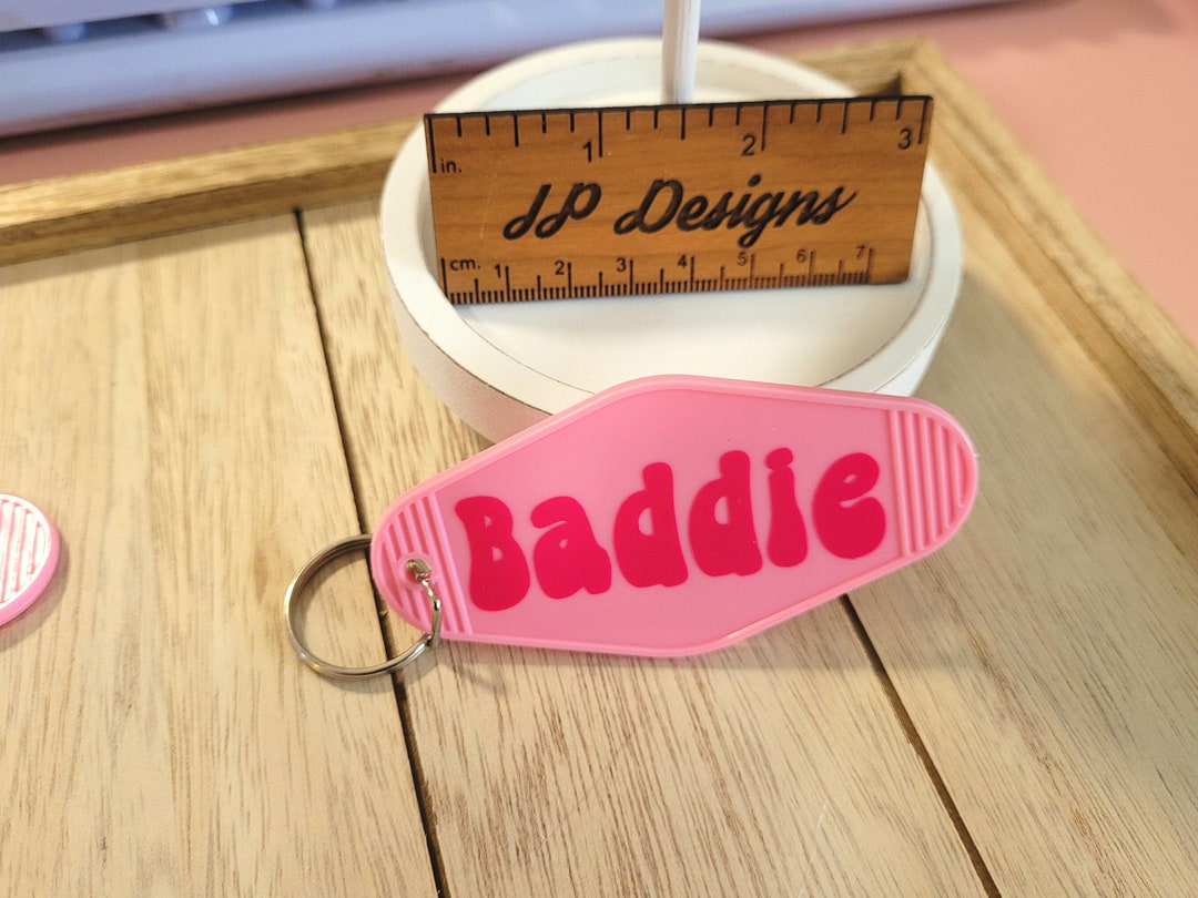 Baddie Hotel Style Keychain, Pink Purple Baddie Keychain, Trendy ...