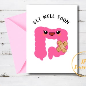 Get Well Soon, Colon Disease, Surgery, Colitis, Colectomy Card - Etsy