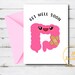 Get Well Soon, Colon Disease, Surgery, Colitis, Colectomy Card - Etsy