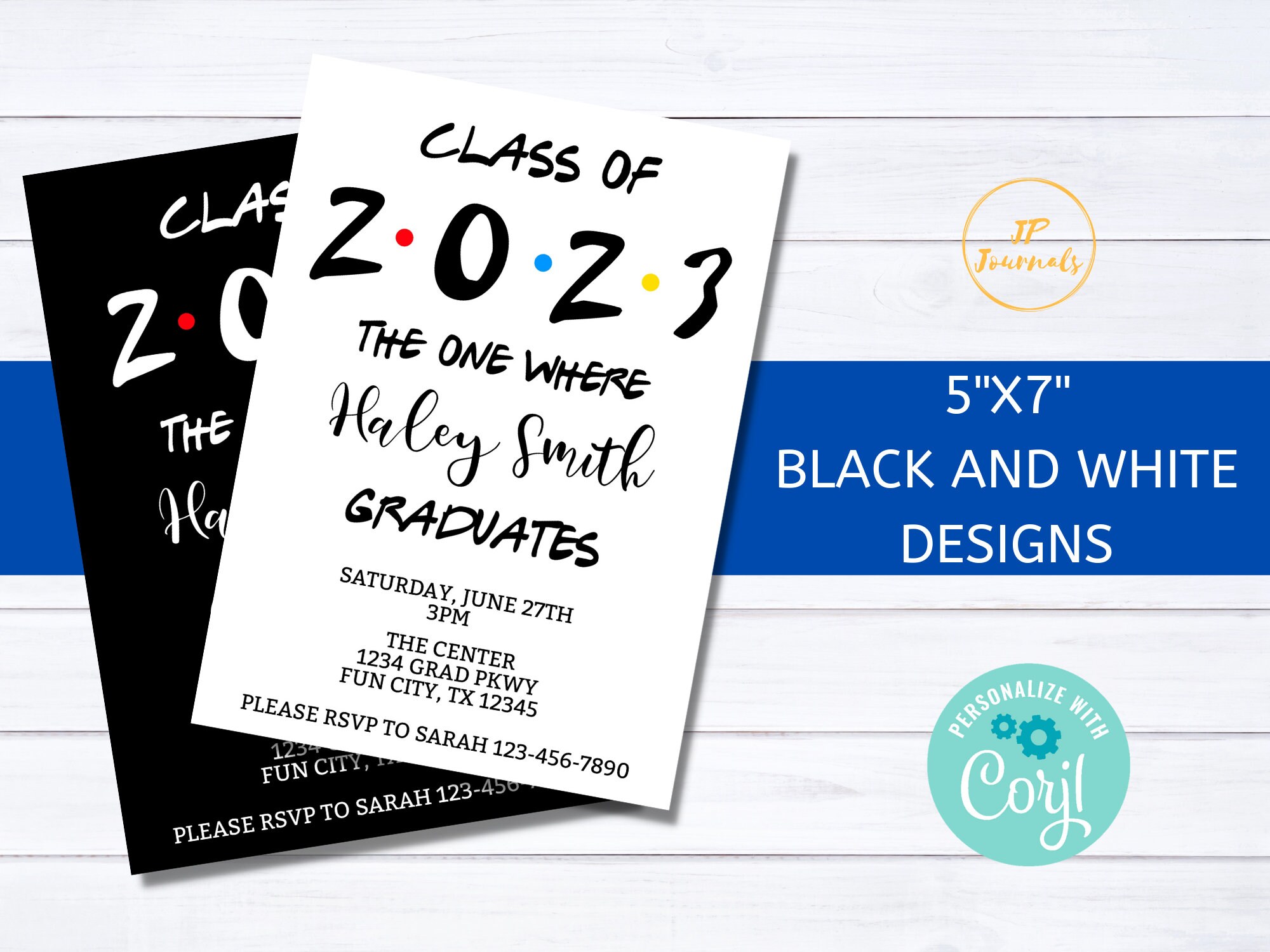 Class of 2023 Friends Themed Graduation Invitation Template - Etsy
